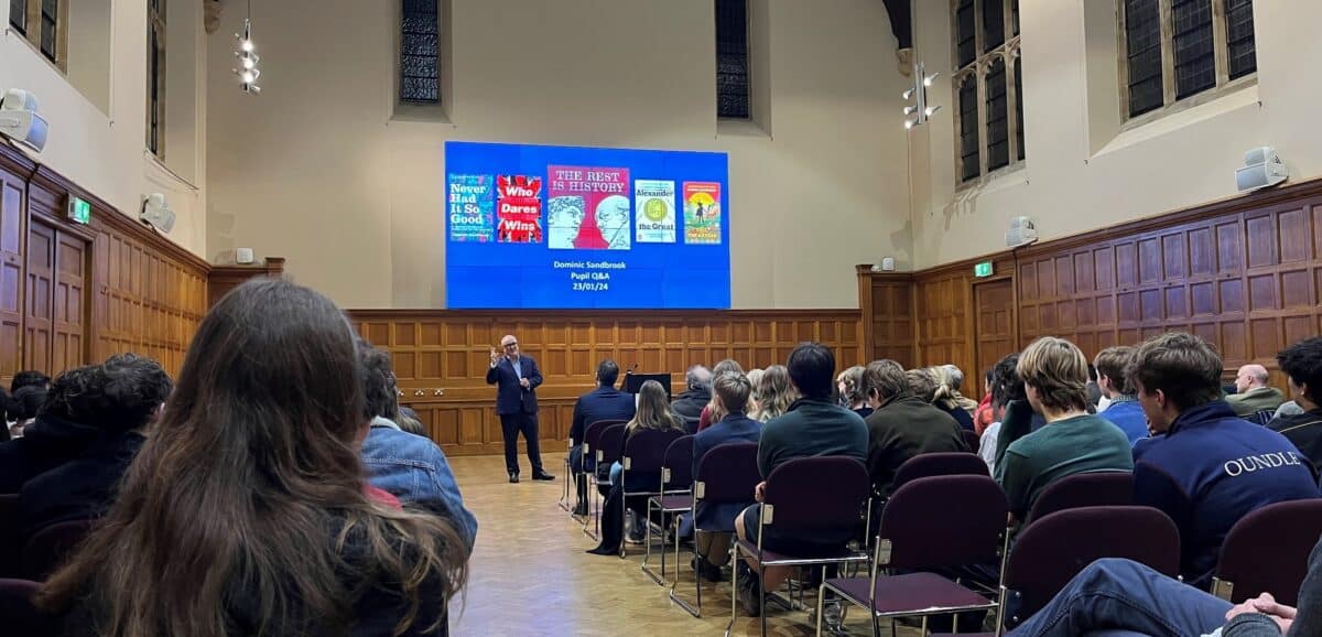 It Is All About History with Dominic Sandbrook | Oundle School